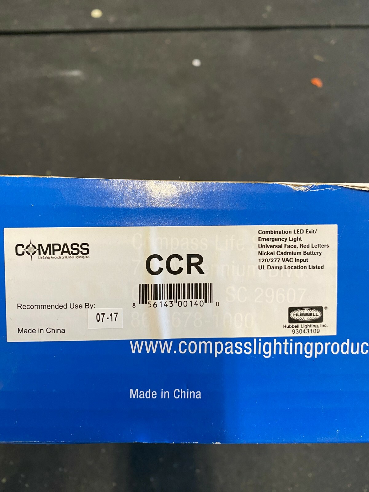 NEW- HUBBELL LIGHTING - COMPASS CCR LED Emergency EXIT Sign Light 120 ...