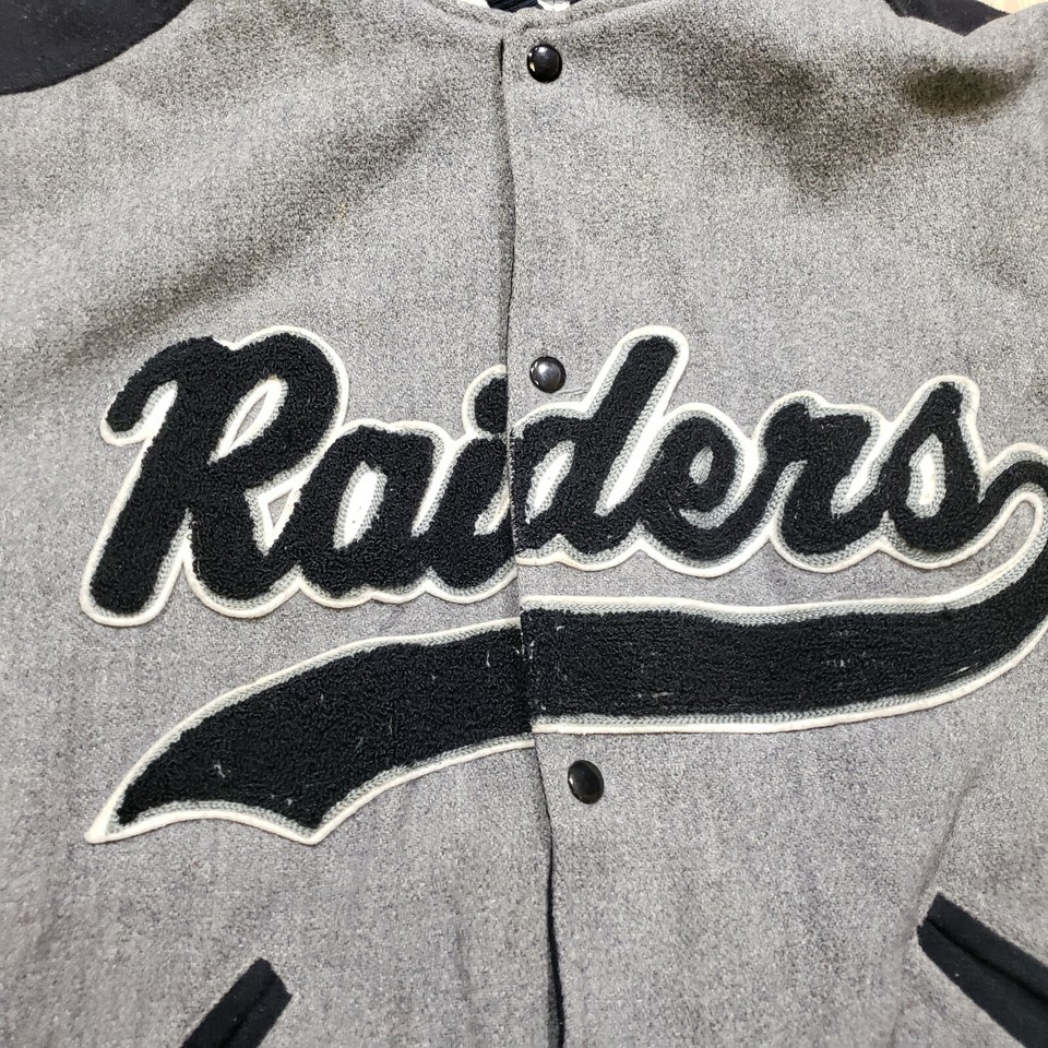 VTG La Raiders Throwback Wool Varsity Script Starter Jacket XL Rare ...