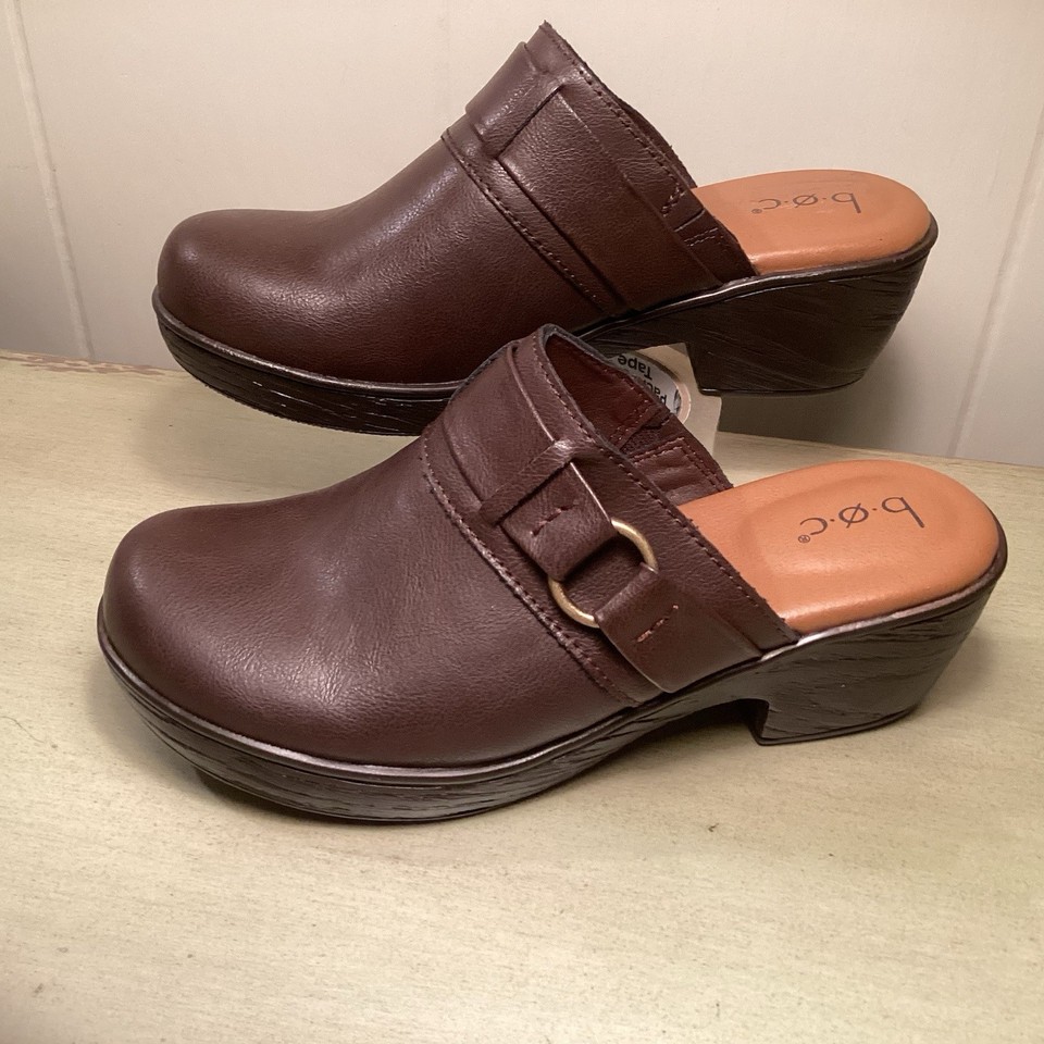 Born Concepts BOC Shoes Mules Slip On Clogs Wedge Womens size 8 Brown ...