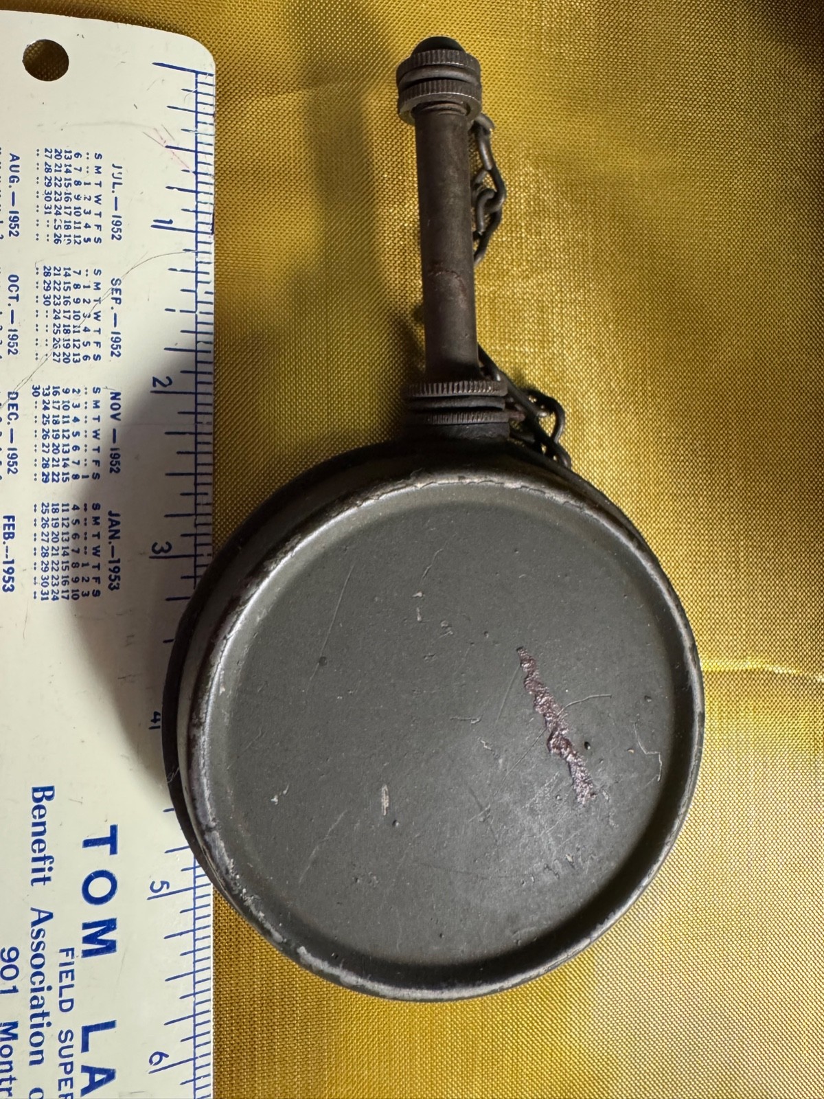 Vintage WWII US ARMY Military Gun Rifle Gunner Round Oiler Can w/Cap ...