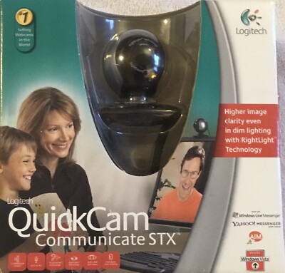 Logitech QuickCam Communicate STX Logitech WebCam New Sealed Box Camera ...
