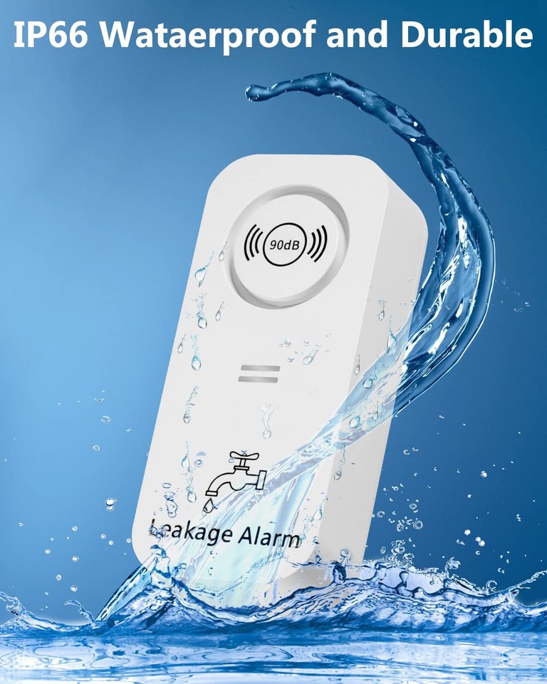 Wireless Water Detectors Battery Operated Leak Alert Water Leak Alarm ...