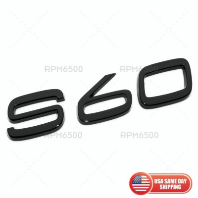 Volvo S60 Rear Trunk Lid Letter Logo Badge Nameplate Emblem Sport Gloss ...