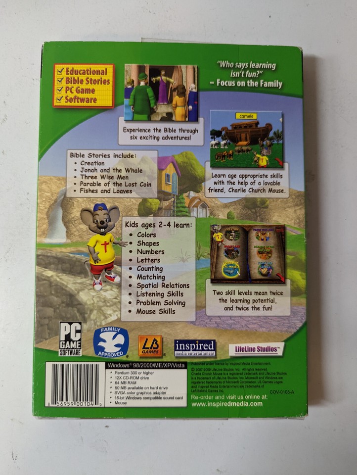 Charlie Church Mouse: Preschool (PC Game) Educational - Bible Stories ...