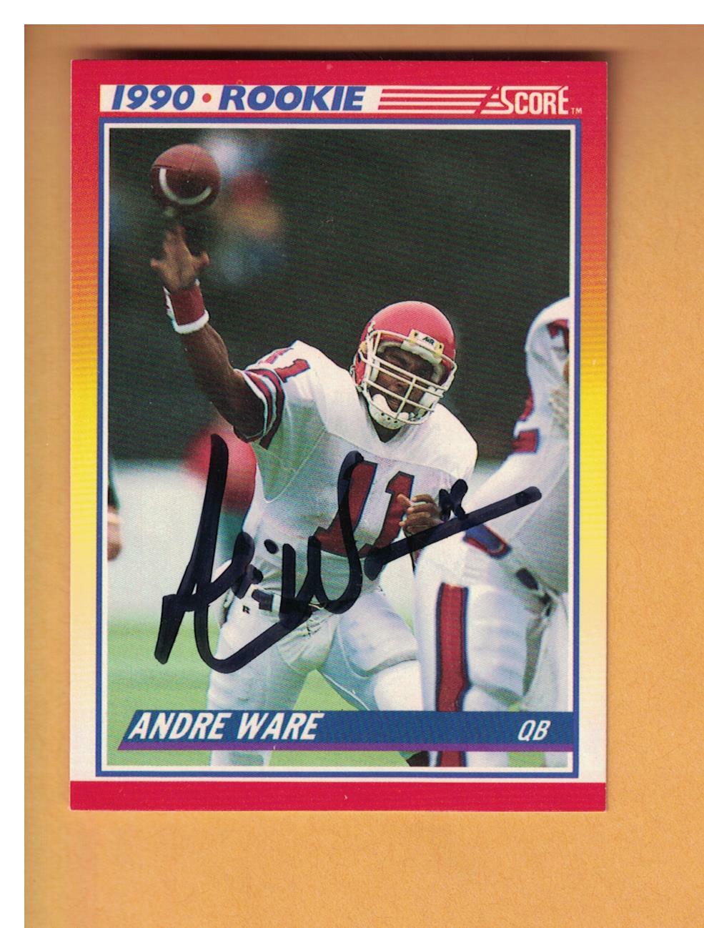 Andre Ware Autographed 1990 Score Rookie Card Signed DETROIT LIONS | eBay