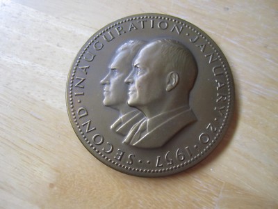 Dwight David Eisenhower & Richard Milhous Nixon Bronze inauguration ...