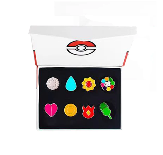 Complete Gym Badges Set - Kanto to Kalos League Pins Collection | eBay