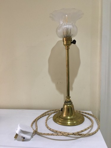 Edwardian brass antique pullman railway table lamp / fully wired | eBay UK