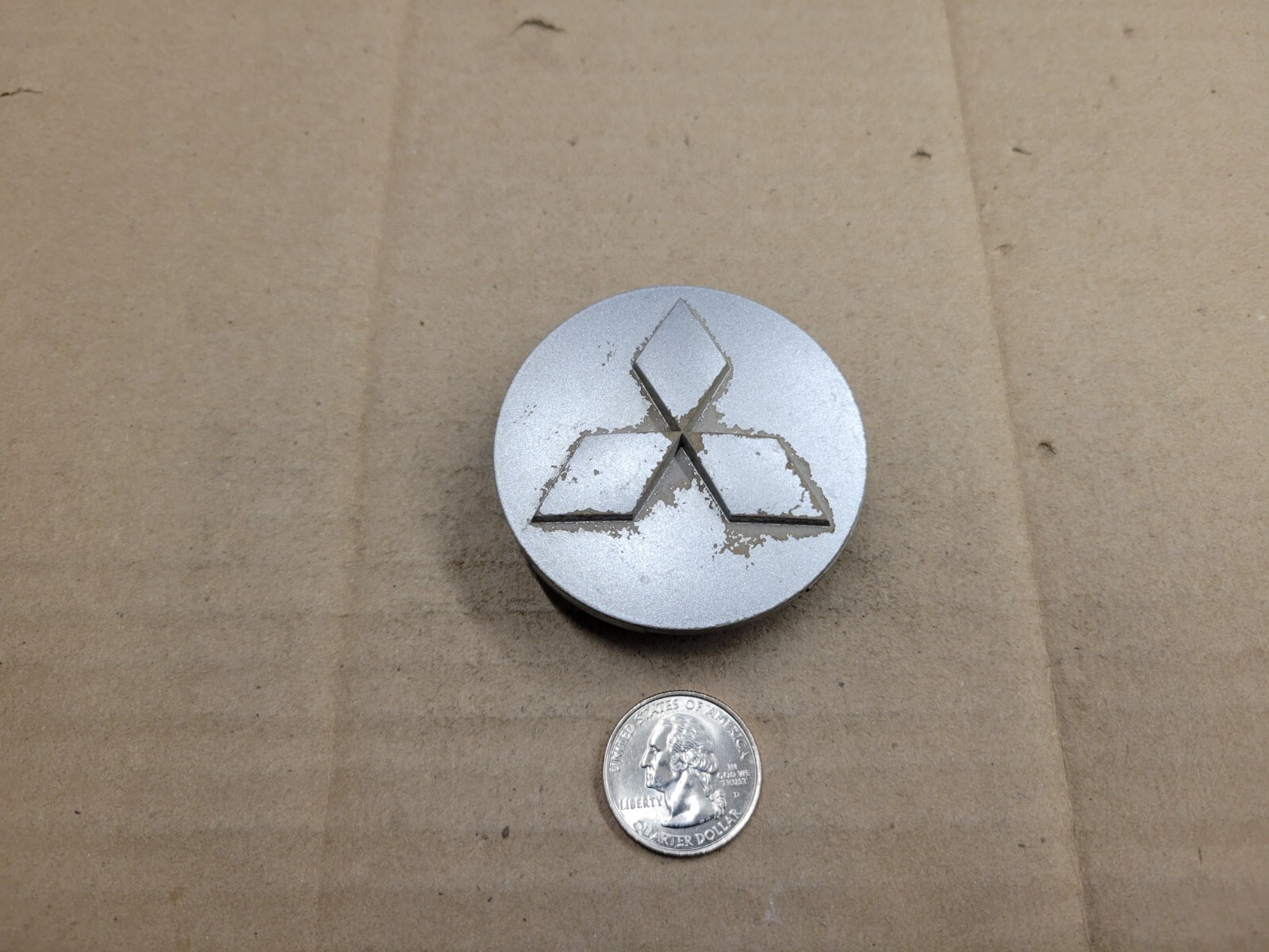 Mitsubishi OEM 2008-2015 Lancer Silver 2 3/8" Center Cap Hub Dust Cover ...