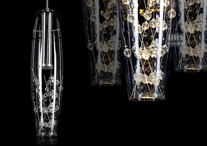 Modern LED Crystal Long Glass Ceiling Light Pendant Lamp C 10 | eBay