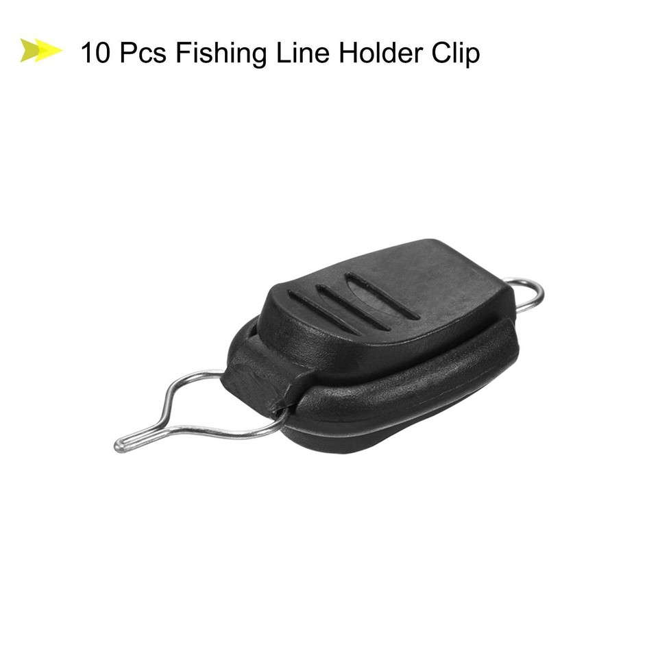 10Pcs Baitcasting Reel Fishing Line Holder Clip Stopper Keeper, Black ...