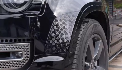 For Land Rover Defender 2020-2023 Glossy Black Front Bumper Anti ...