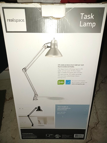 Real Space Task lamp Clamp-on Task Lamp Adjustable arm and light rotary ...