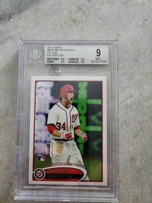 💥2012 Topps Bryce Harper Yelling #660D BGS 9💥 | eBay
