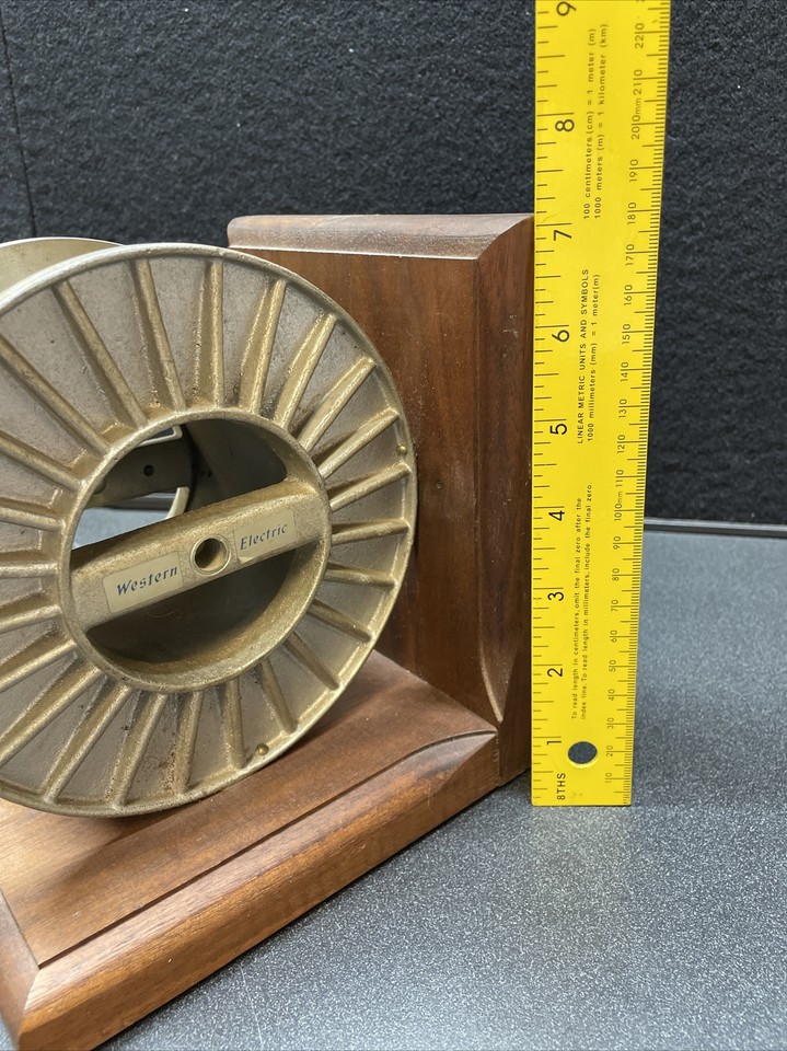 RARE WESTERN ELECTRIC BOOKEND SALESMAN SAMPLE ADVERTISING WIRE REEL ...