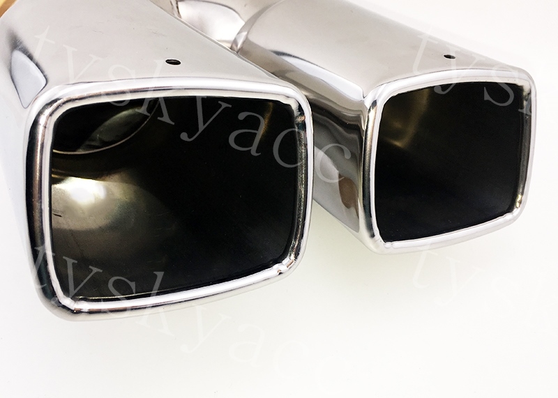 Universal Car Exhaust 51mm-68mm Rear Muffler Tail Throat Tip Cover Dual ...