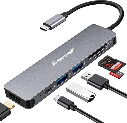 Hiearcool USB C Hub, USB-C Multi-Port Adapter for MacBook Pro, 7IN1 ...