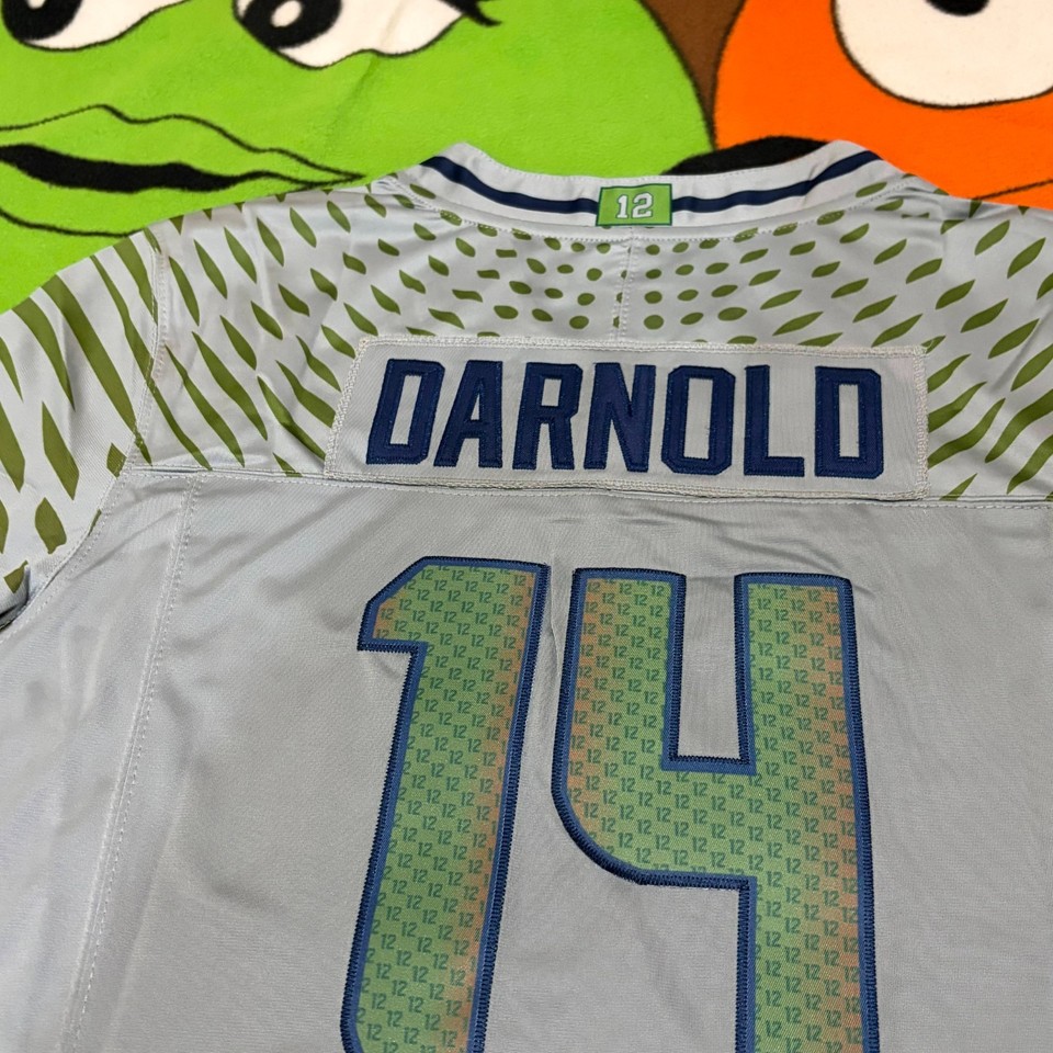 Stitched NFL Jersey Seattle Seahawks Rivalry Gray #14 Sam Darnold L | eBay