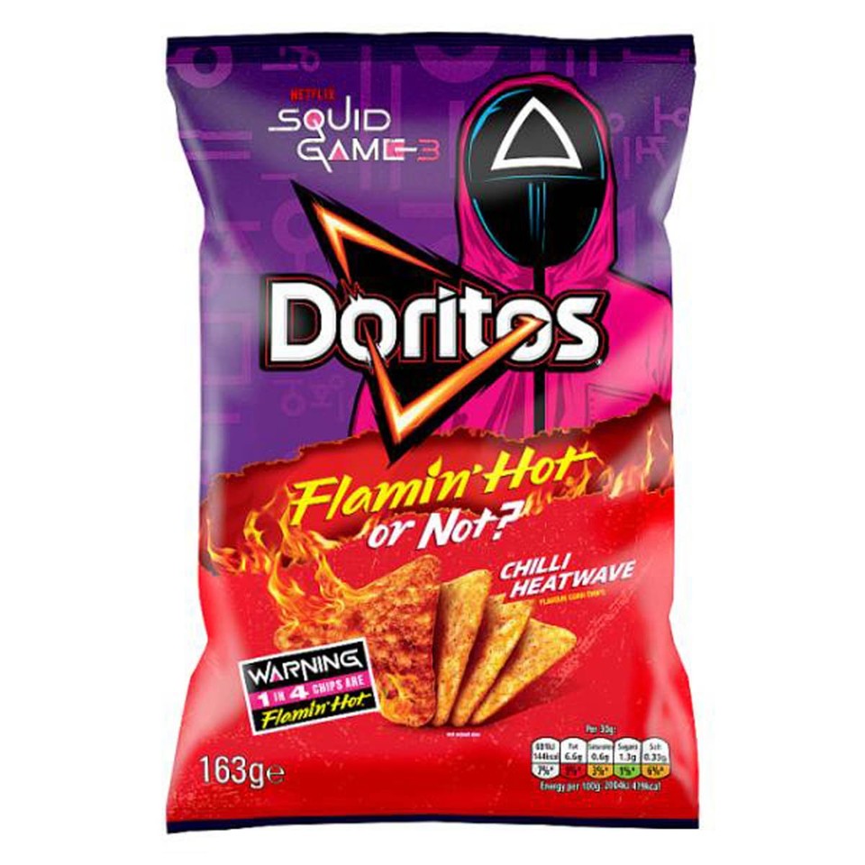 Doritos Flamin Hot Squid Game Tortilla Chips 9x163G Limited Edition ...