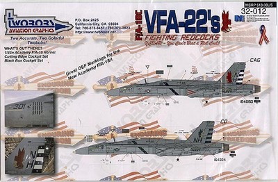 Two Bobs Decals Tb32012 1/32 F/A-18C Vfa-22 Fighting Red Cox Oef | eBay