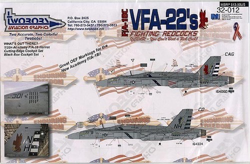 Two Bobs Decals Tb32012 1/32 F/A-18C Vfa-22 Fighting Red Cox Oef | eBay