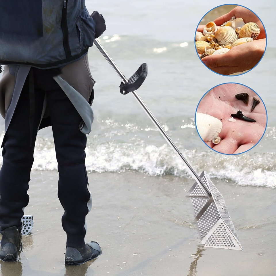 Sand Flea Rake, Detachable Sand Flea Rake, the Shark Tooth Screen Comes ...
