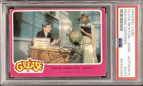 Olivia Newton John Signed 1978 Paramount #25 Card Grease Sandy ...