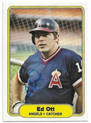 ED OTT Autographed Signed 1982 Fleer Baseball card #470 California ...