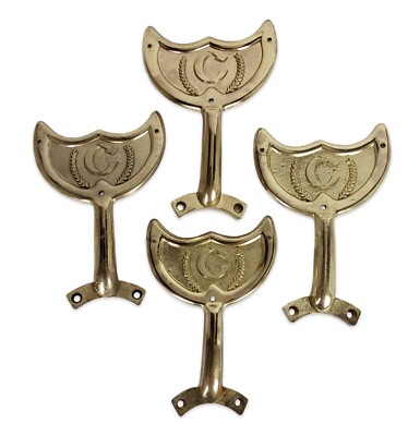 52" Set of 4 Commander Kingston Ceiling Fan Blade Brackets Irons Bright ...