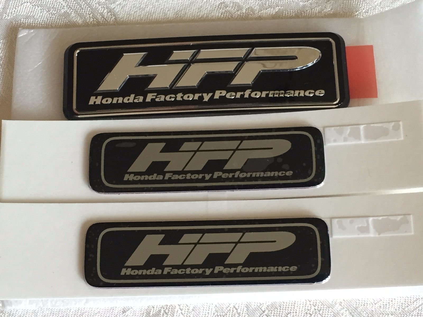 HFP Black / Silver Decal Badge "Honda Factory Performance" OEM sides ...