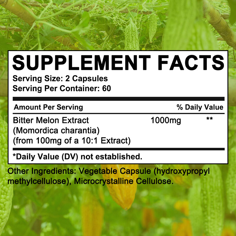 Bitter Melon Capsules - Balance Blood Sugar Levels, Weight & Immune ...