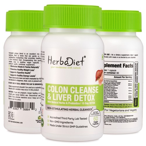 Colon Cleanse Detox Weight Loss Dietary Supplement Herbal Cleanser 300 ...