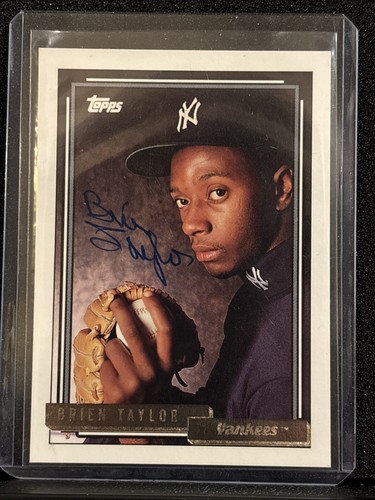 1992 Topps Factory Set Auto Gold Brien Taylor #793 Rookie Auto RC ...
