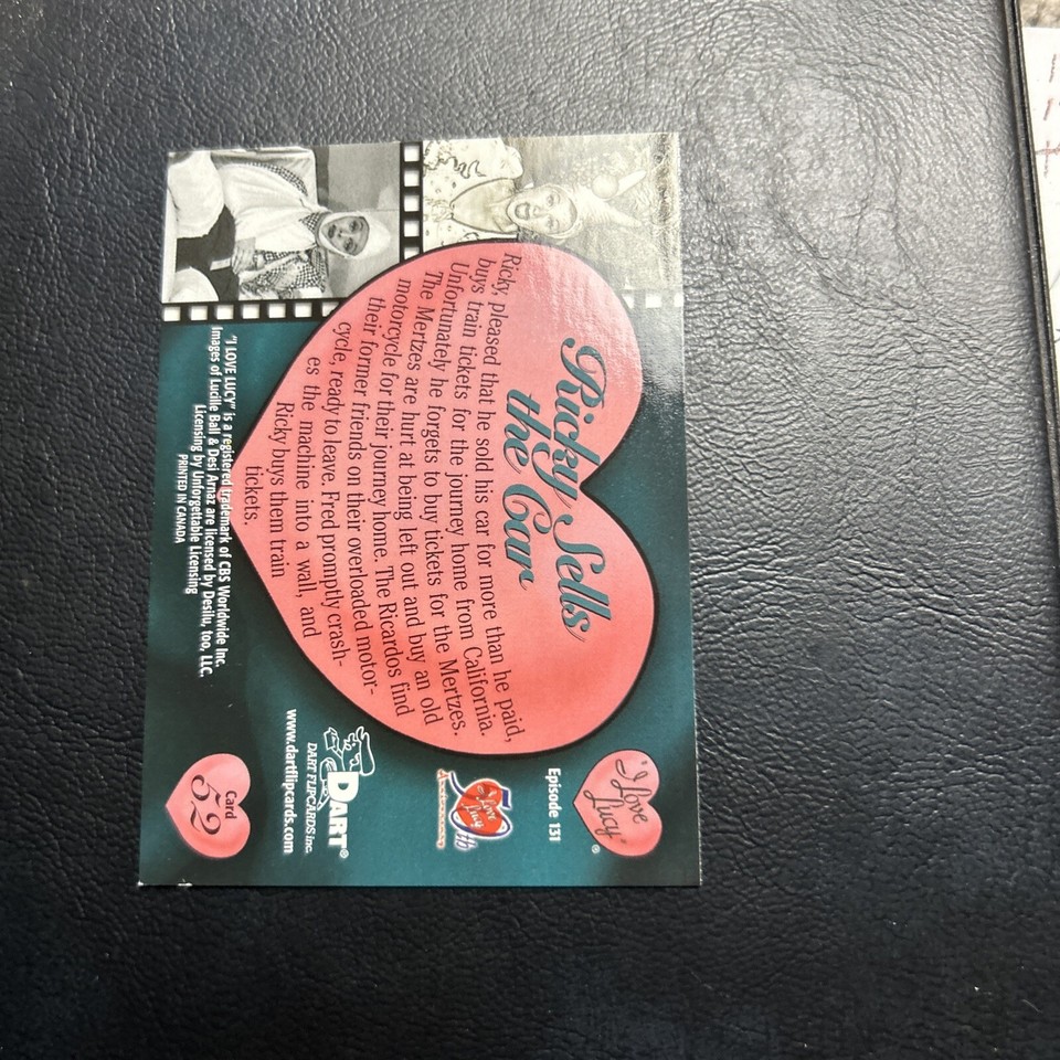 Jb101b I Love Lucy 50Th Anniversary 2001 Lucille Ball #52 Ricky Sells ...
