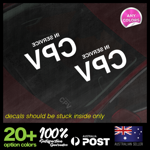 2x COMMERCIAL PASSENGER VEHICLE CPV Stickers Decals Vinyl 140x73mm ...