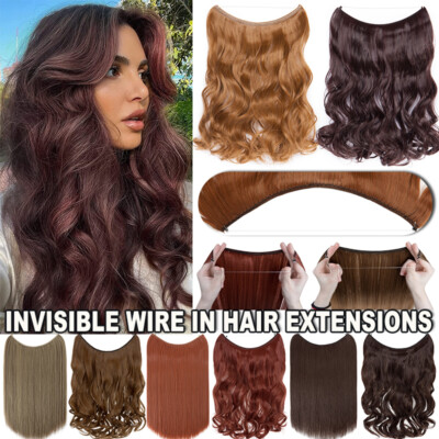 US Secret Wire in Hair Extensions Hidden Invisible Band One Piece Thick ...