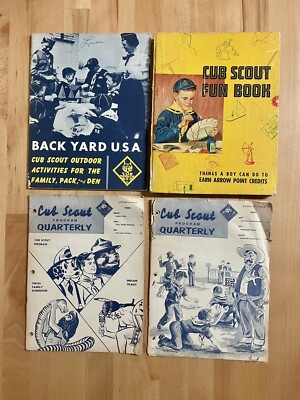 Vintage BSA Cub Scout Quarterly Set & Back Yard USA Activities + Fun ...