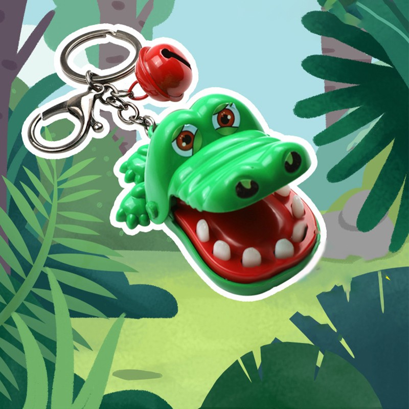 Funny Cute Cartoon Mouth Tooth Alligator Hand Keyring Crocodile Bag ...