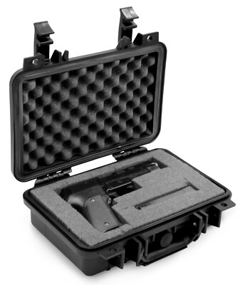 CASEMATIX Waterproof 9mm Pistol Case Fits Handgun Clip, Gun Case With ...