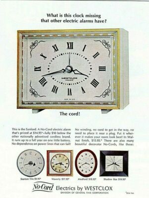 Vintage Ad Print Westclox Alarm Clock & Wall Clocks, 1965, 6.5 x 8. | eBay
