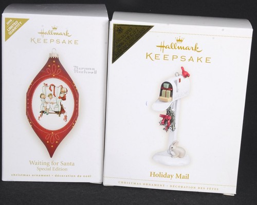 (2) Hallmark Keepsake 2006 & 2008 Ornaments: WAITING FOR SANTA ...