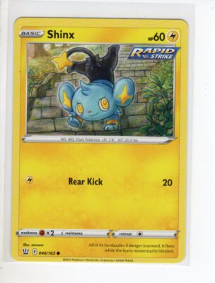 SHINX BATTLE STYLES COLLECTION POKEMON CARDS 046/163 EX/NM | eBay