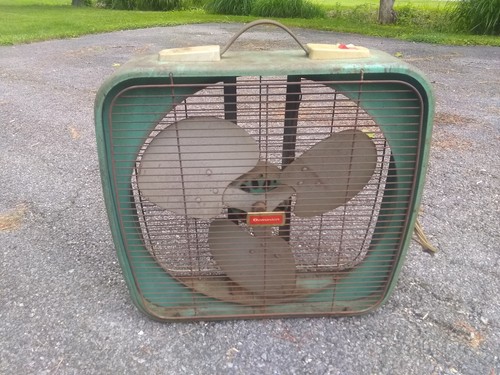 Vintage DOMINION Box Fan RARE REVERSIBLE Model 2075.4 WORKING PERFECTLY ...