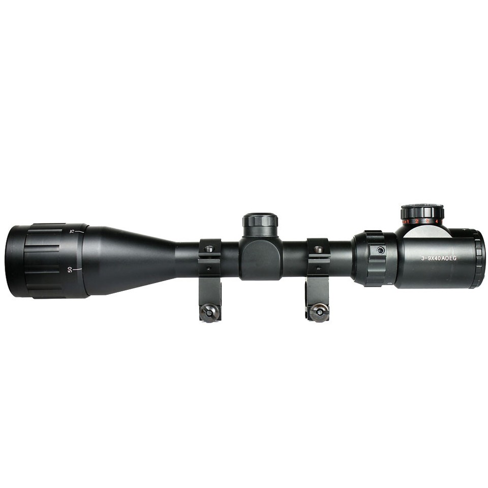 3-9x40 AOEG Hunting Rifle Scope Red Green Dual illuminated Optical Gun ...