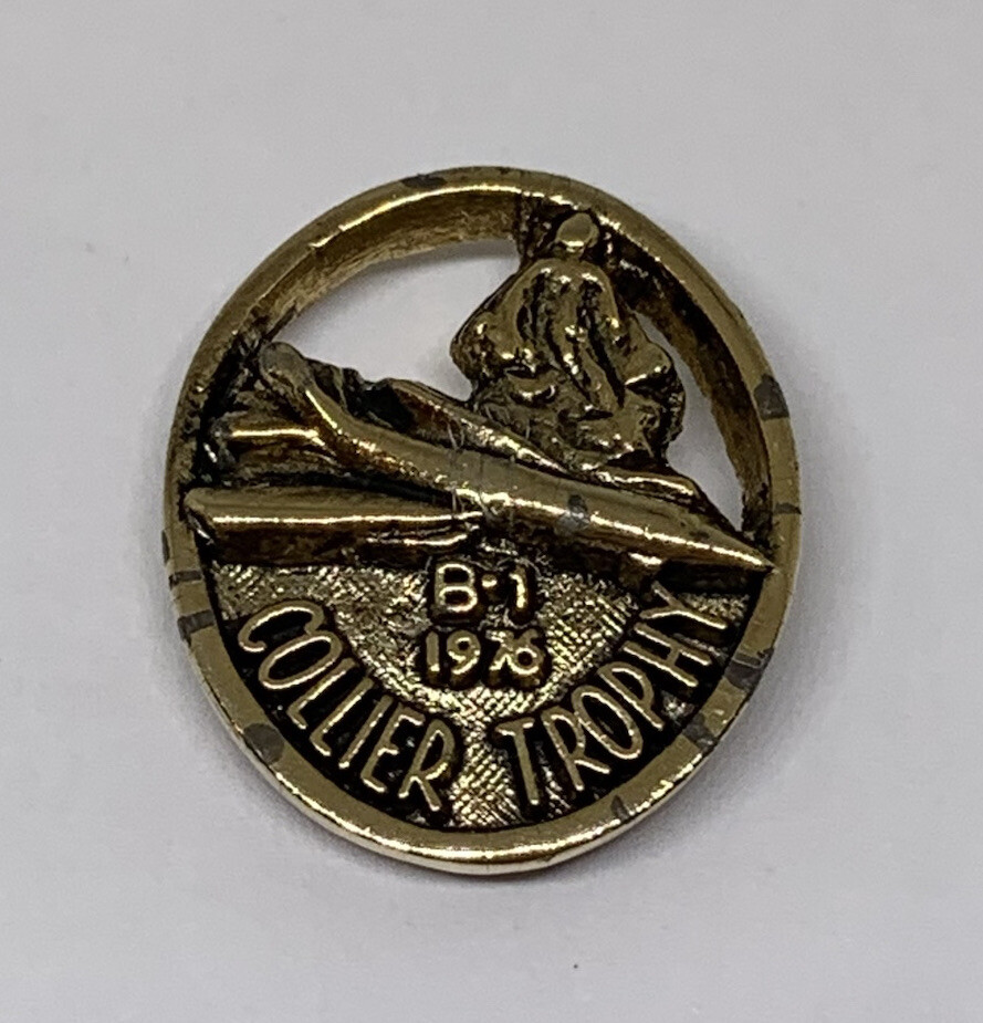 Vintage Collier Trophy B-1 1976 Rockwell Aircraft Aviation Award Lapel ...
