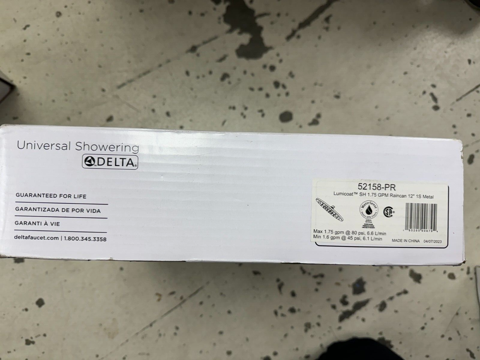 Delta Faucet 52158-PR Single-Spray Raincan Shower Head 1.75 GPM ...