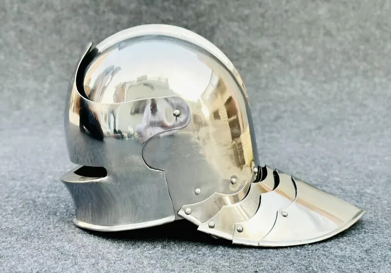 15th Century Knight Gothic German Sallet Helmet Reenactment Warrior ...