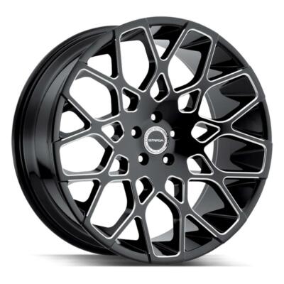 26 inch 26x10 Strada BUCA Black Milled wheels rims 6x5.5 6x139.7 +26 | eBay