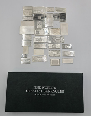 Franklin Mint Solid Sterling Silver The World's Greatest Banknotes 249. ...
