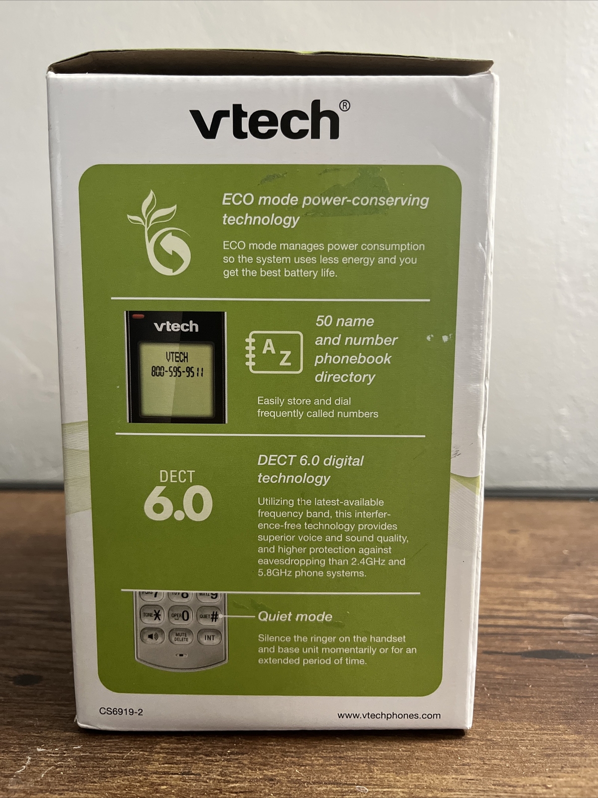 VTech CS6919-2 DECT 6.0 2-Handset Cordless Phone 735078031228 | eBay